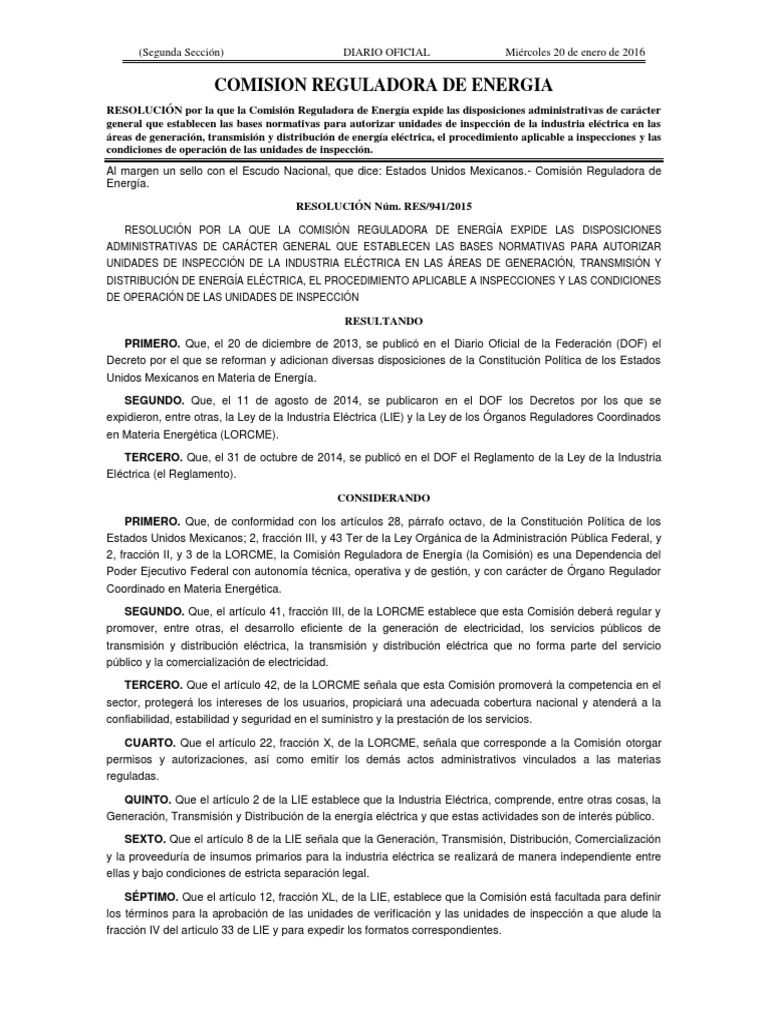 Unidades de Inspección CRE | PDF | Regulación | Comisión Europea