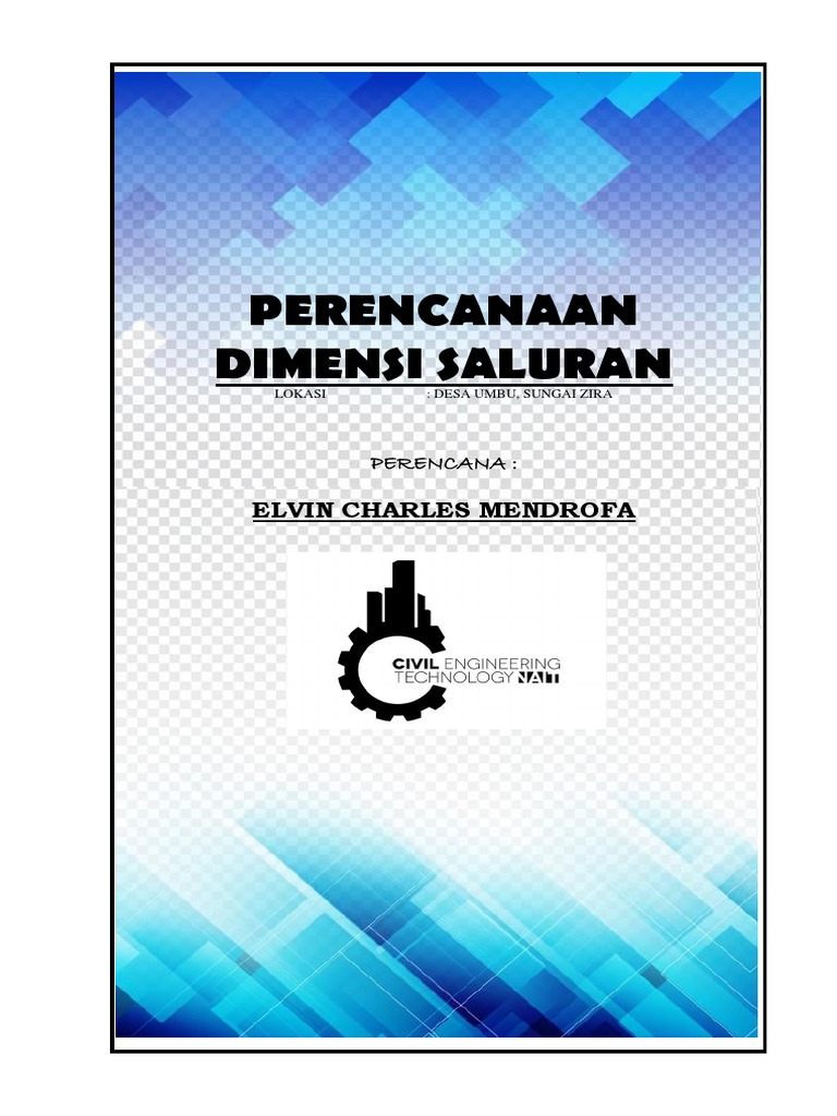 Hitung Dimensi Saluran Drainase | PDF