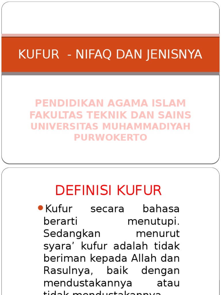 Kufur Dan Nifaq PDF | PDF