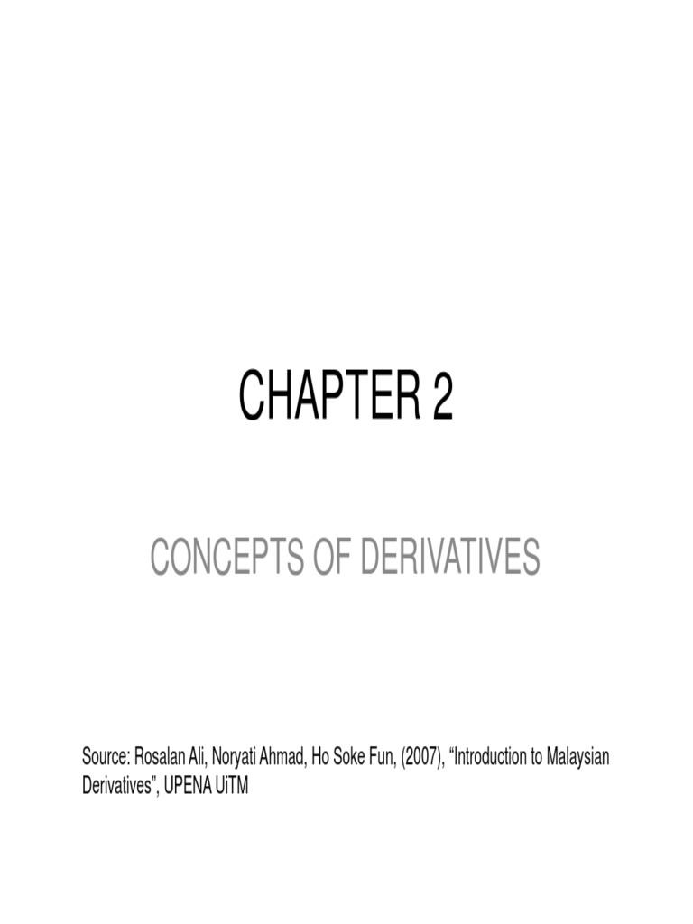Chapter 2 Concept of Derivatives | PDF | Futures Contract | Derivative ...
