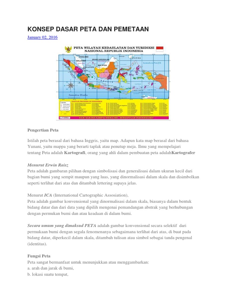 Konsep Dasar Peta Dan Pemetaan | PDF