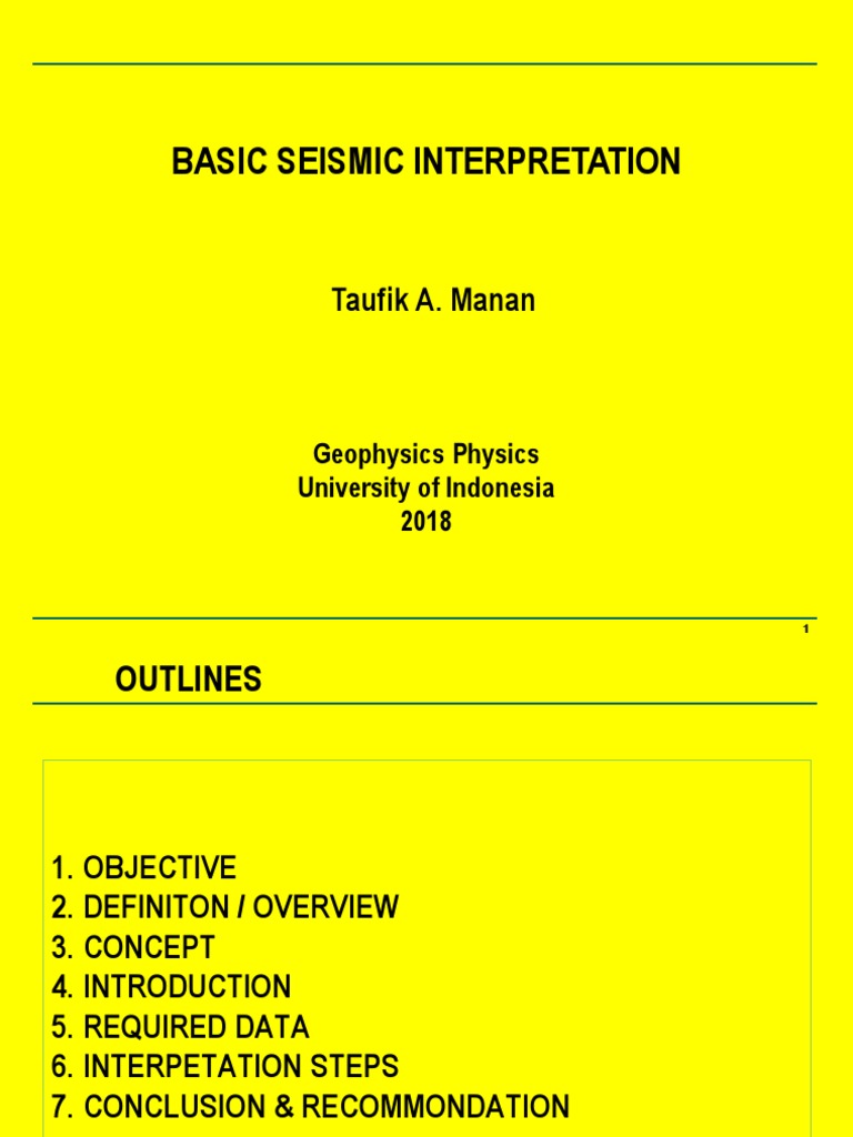 Basic Seismic Interpretation Guide | PDF | Reflection Seismology ...