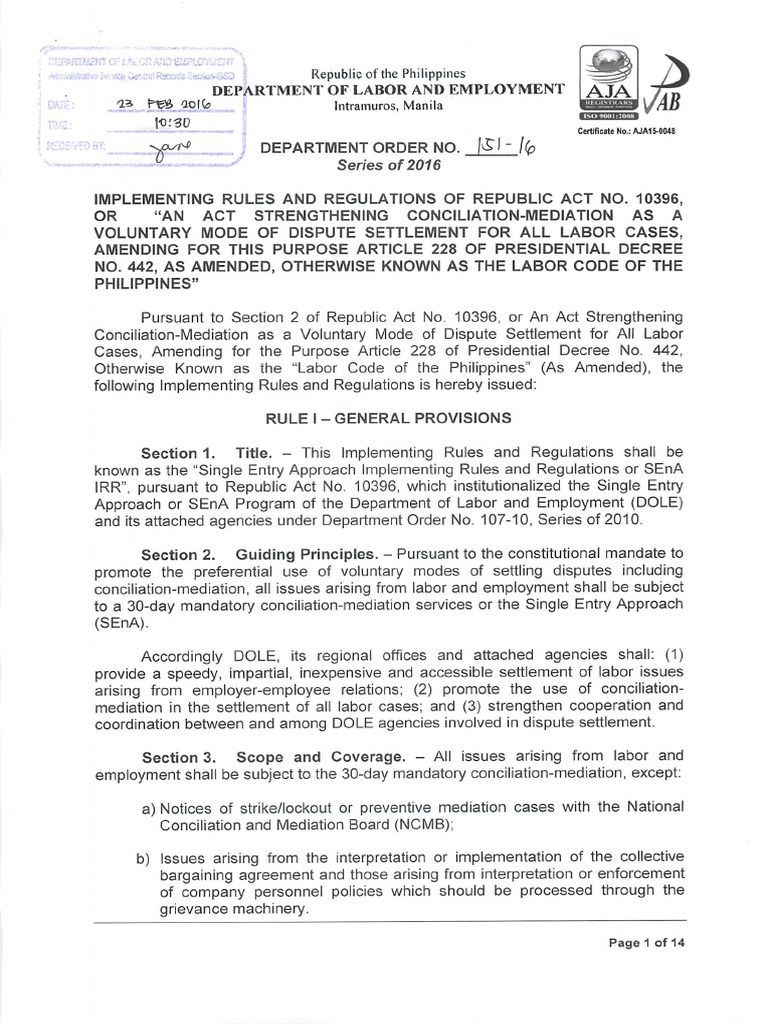 Dept Order No - 151-16 PDF | PDF