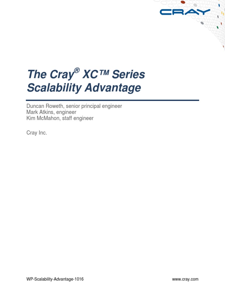 Cray XC Scalability Advantage White Paper | PDF | Multi Core Processor ...