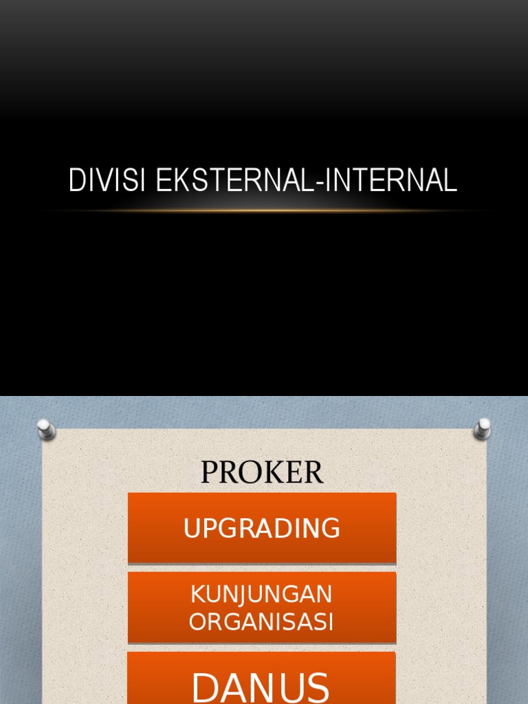 Divisi Eksternal Internal | PDF | Bisnis | Pengelolaan Keuangan & Uang