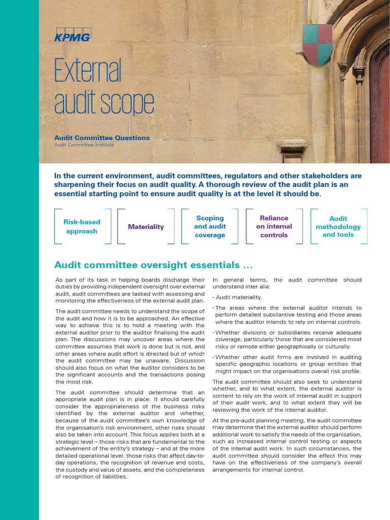 3 Aci External Audit Scope Fs Uk v12 LR | PDF | Audit Committee | Audit
