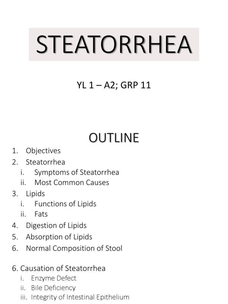 Steatorrhea Medical Biochemistry Report | PDF | Bile | Small Intestine