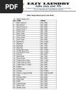 Laundry Pricelist | PDF