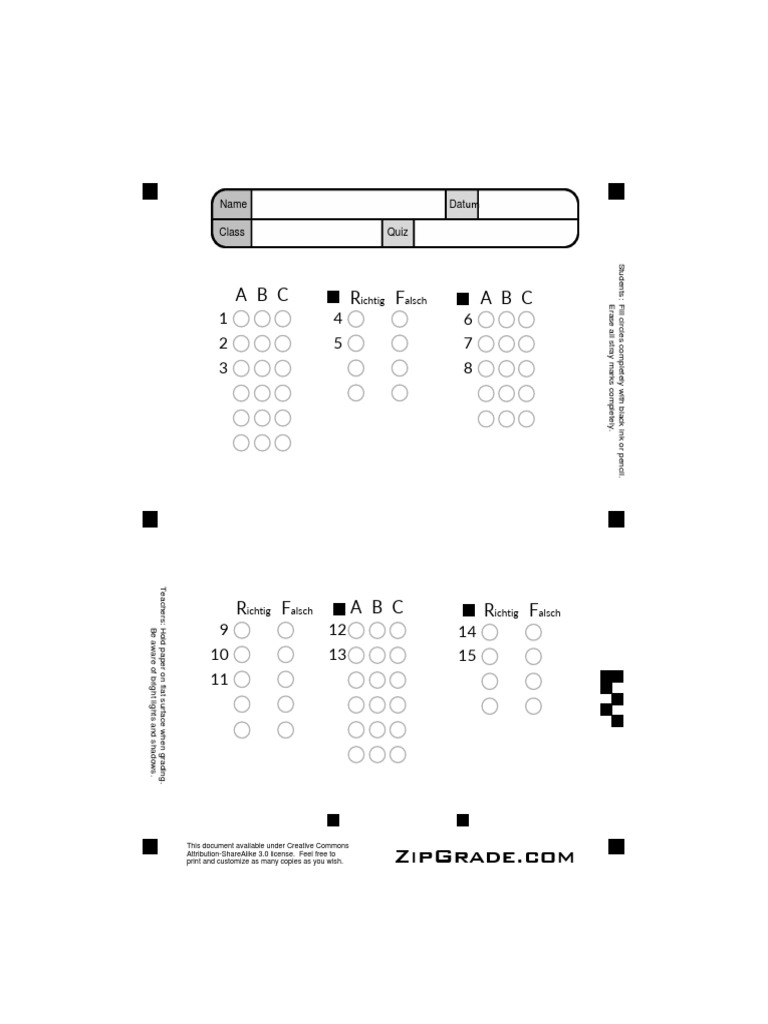 ZipGrade50 Yss PDF | PDF | Intellectual Works