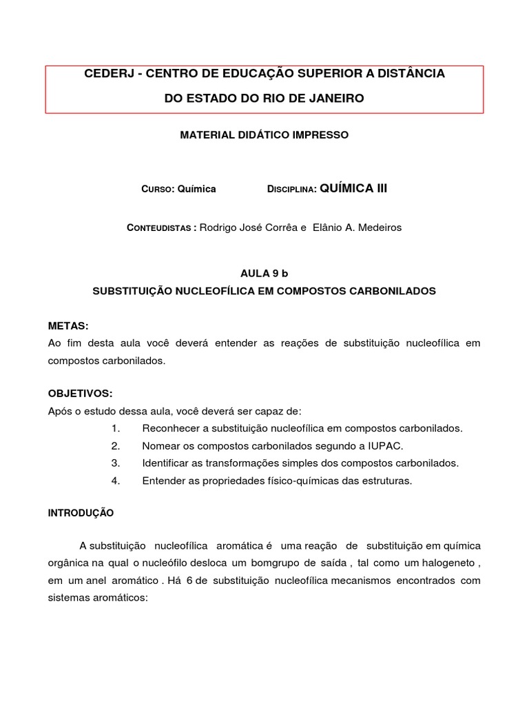 Aula 9B | PDF | Química Organometálica | Química