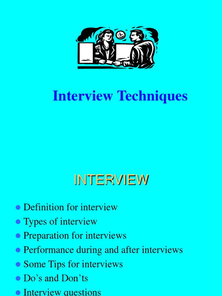 Interviewtechniques | PDF | Question | Employment