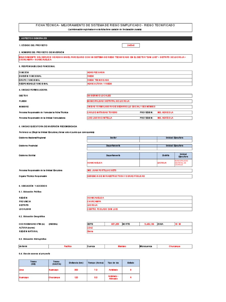 Ficha Simplificada Molino Viejo 02 (Perona) | Descargar gratis PDF | Riego | Agricultura