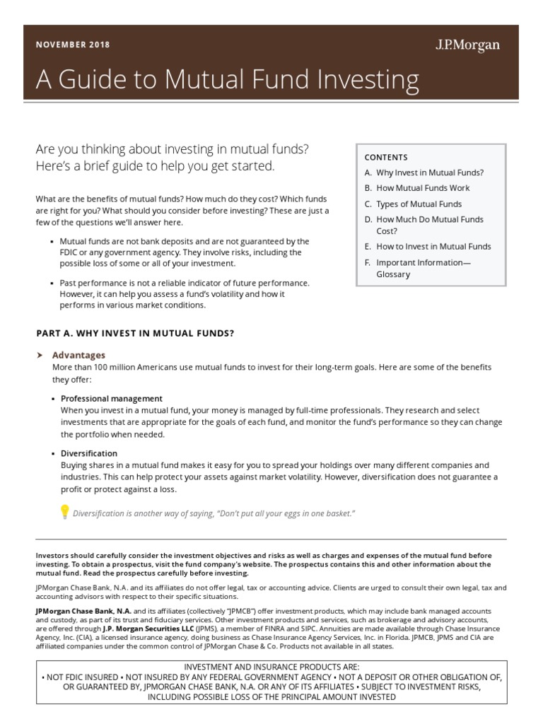 A Guide To Mutual Fund Investing | PDF | Investment Fund | Mutual Funds