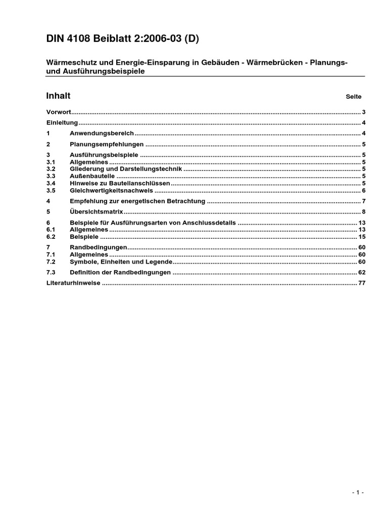 DIN 4108 Beiblatt | PDF