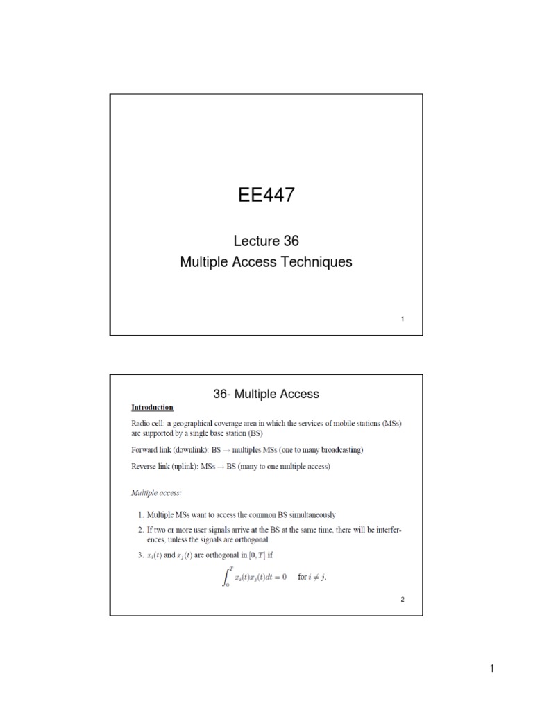 Multiple Access Techniques | PDF | Channel Access Method | Internet Protocols