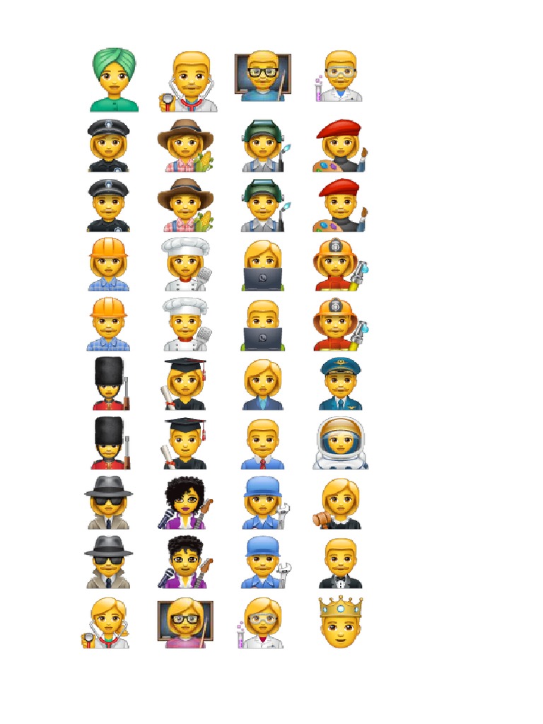 Emojis de Profesiones | PDF