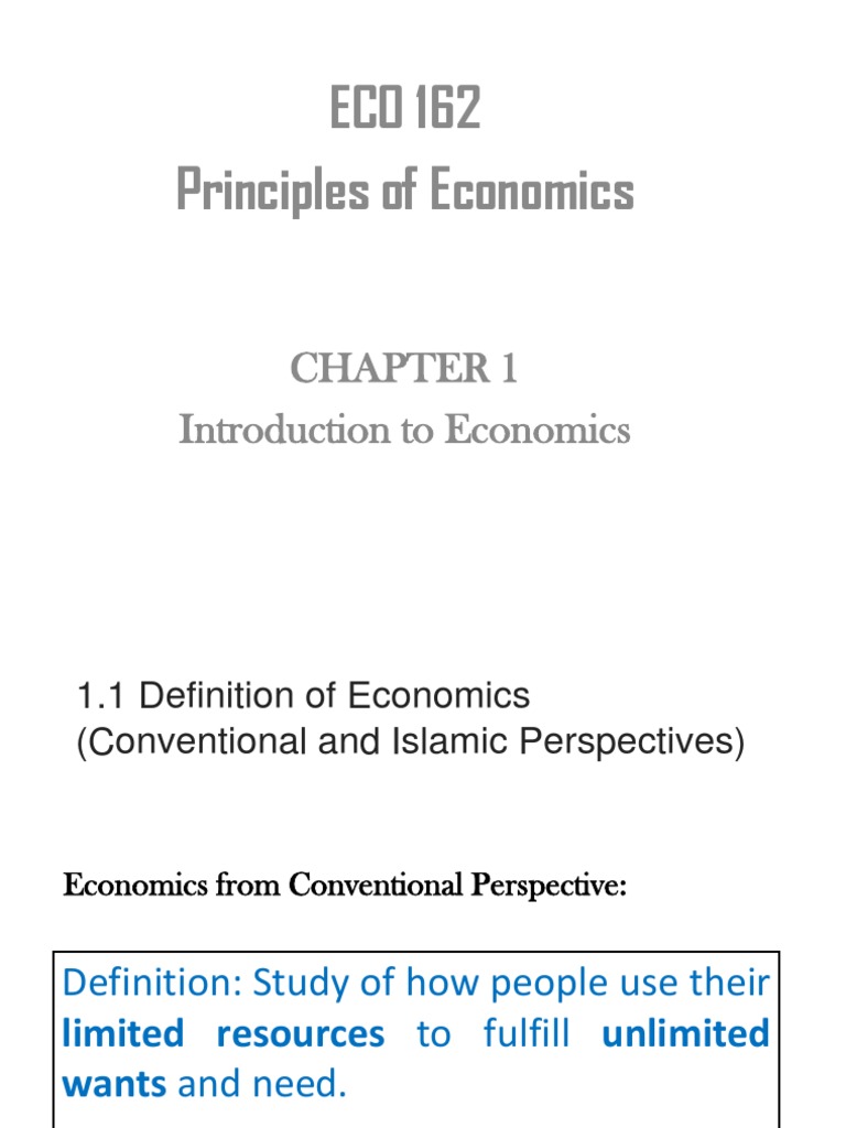 Chapter 1 - Introduction To Economics | PDF | Economics | Macroeconomics
