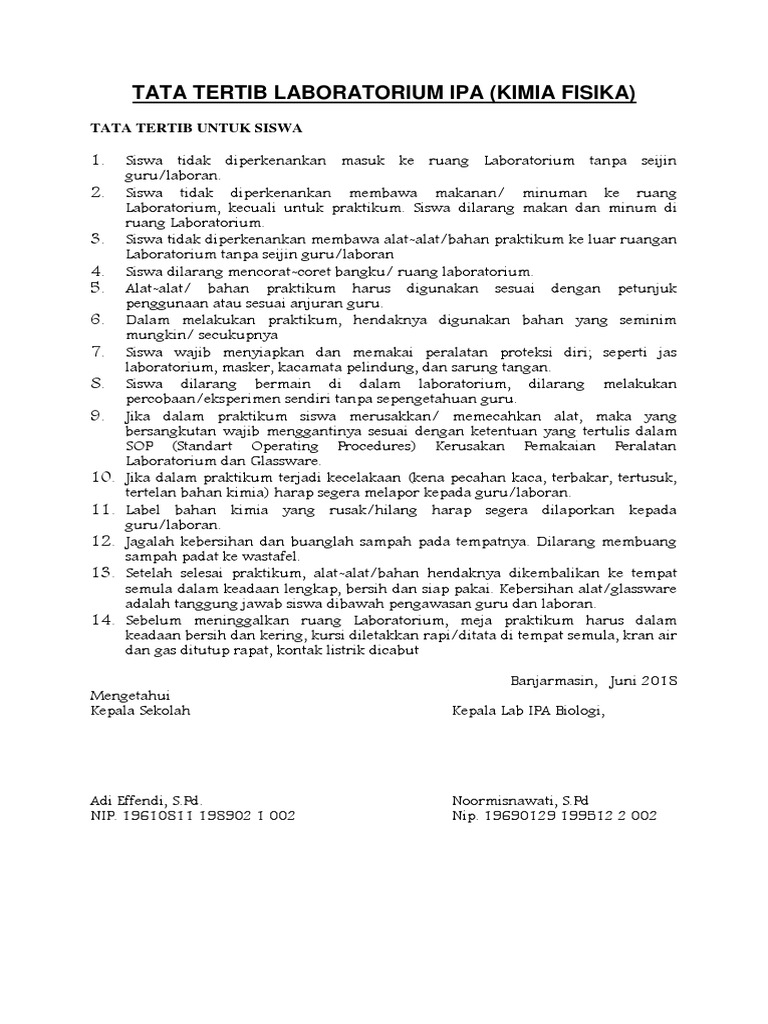 Tata Tertib Ruang | PDF