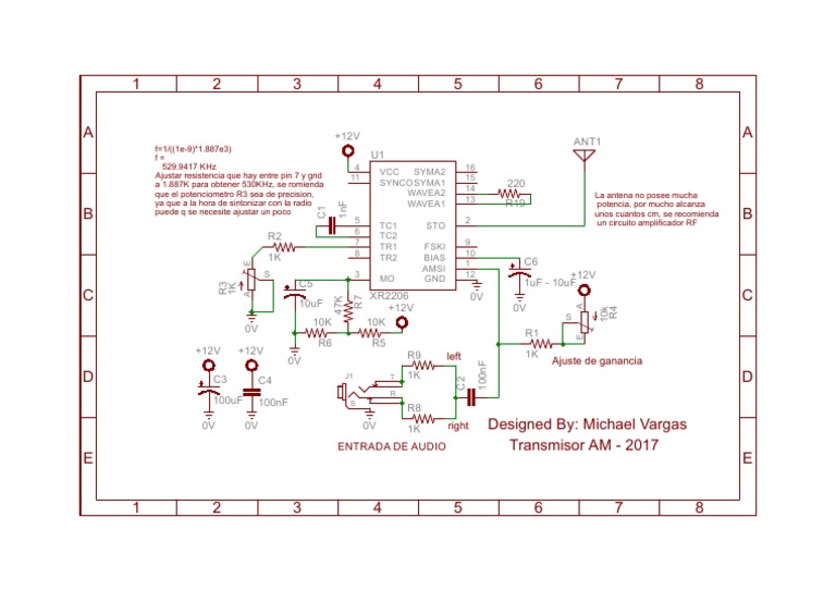 AM Transmitter XR2206 | PDF | Ingeniería en telecomunicaciones ...