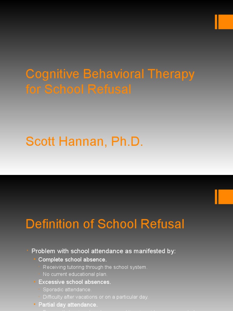 CBT Approaches to School Refusal | PDF | Anxiety Disorder | Mental Disorder
