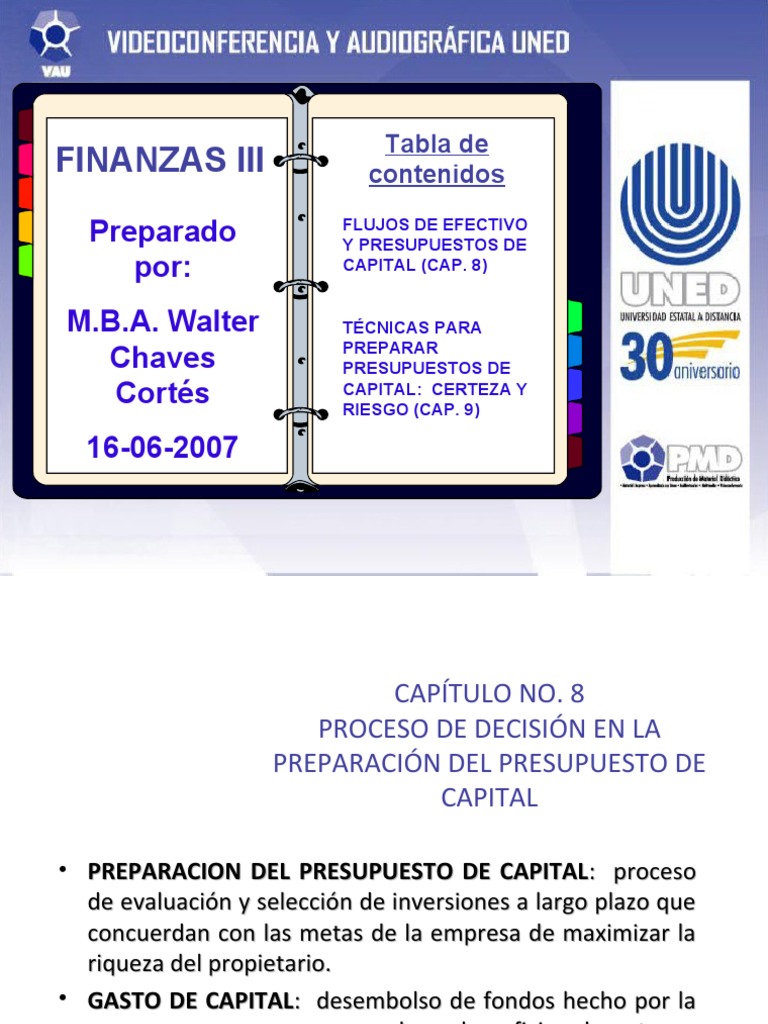 Presupuesto de Capital | PDF | Presupuesto | Depreciación