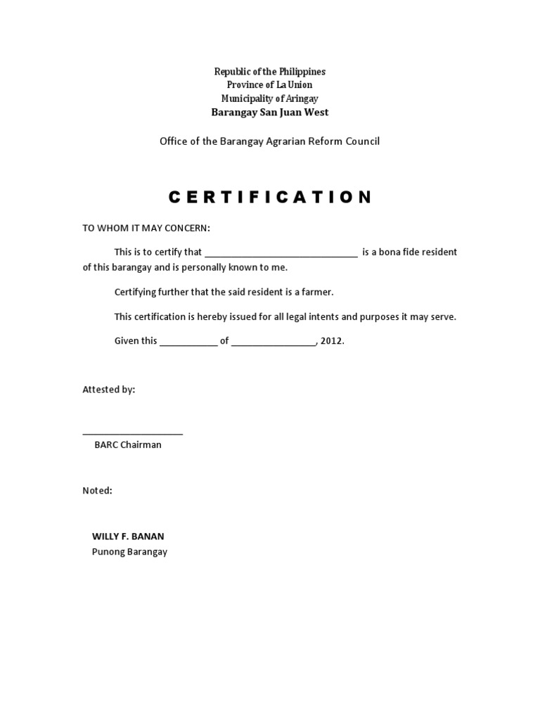 Barc - Certification | PDF