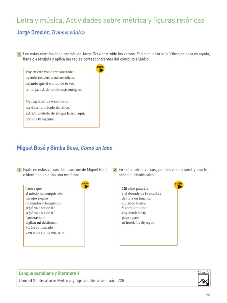 Métrica y Figuras Retóricas | PDF | Metro (poesía) | Amor