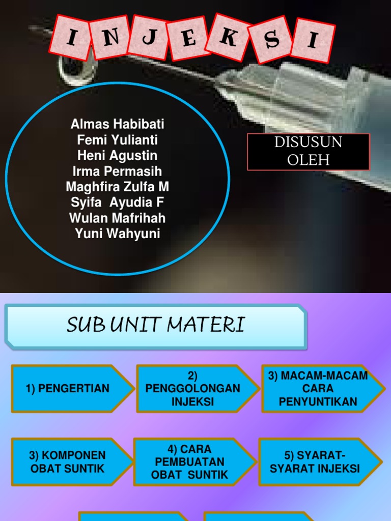 Pengertian dan Jenis Injeksi Obat | PDF