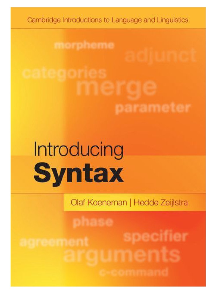 Introducing Syntax Koeneman Zeijlstra PDF | PDF | Syntax | Noun
