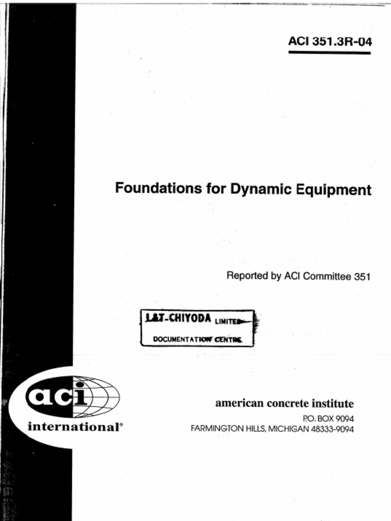Aci-351-Foundation For Dynamic Equipment PDF | PDF
