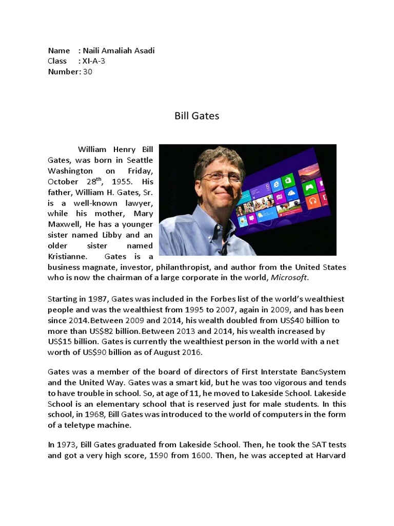 Bill Gates | PDF | Microsoft | Software