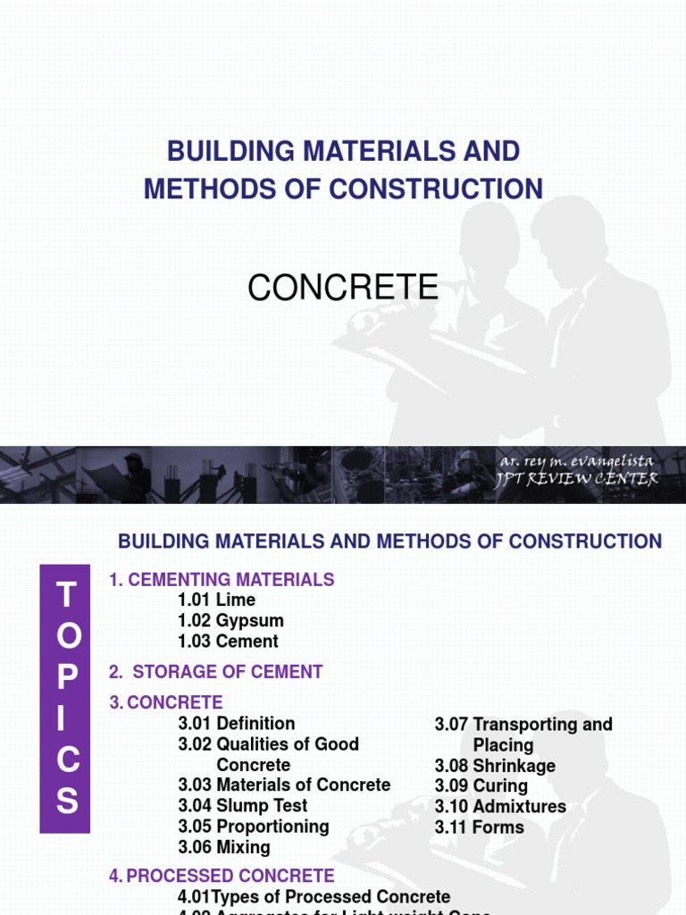 01 Concrete PDF | PDF | Concrete | Cement