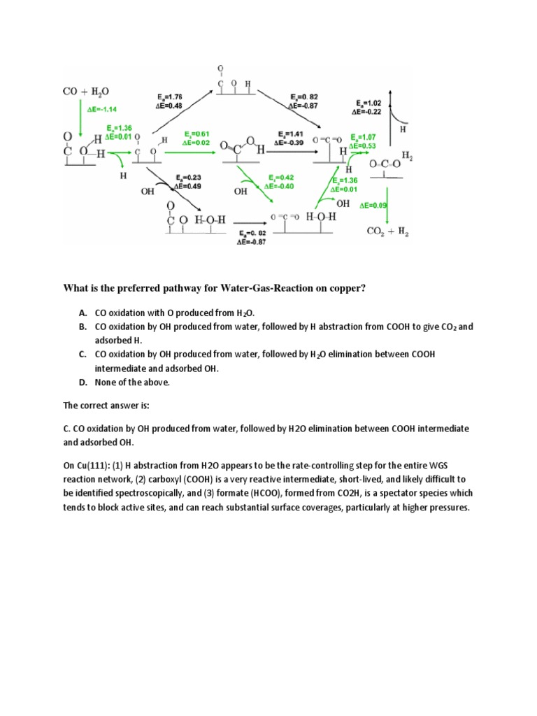 Water Gas Shift Mechanism | PDF | Science & Mathematics