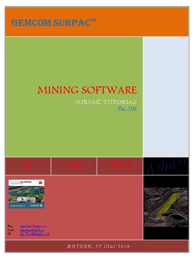 Tutorial Surpac - Sample (Bonus) | PDF | Metode & Bahan Ajar