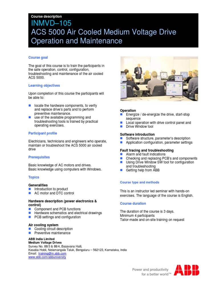 ACS 5000 Air Cooled Medium Voltage Drive Operation and Maintenance ...