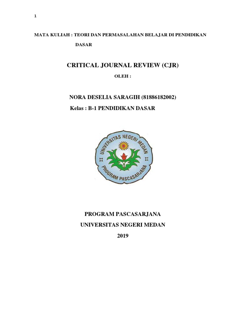 Critical Journal Review CJR | PDF