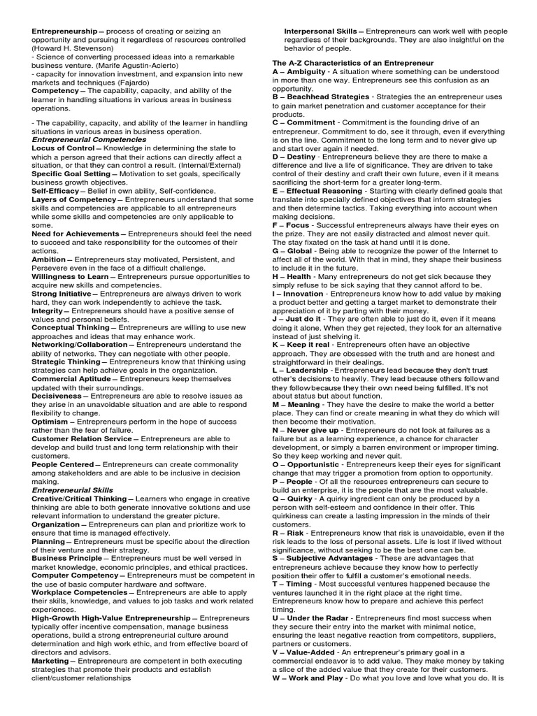 ENTREP Reviewer | PDF | Entrepreneurship | Survey Methodology