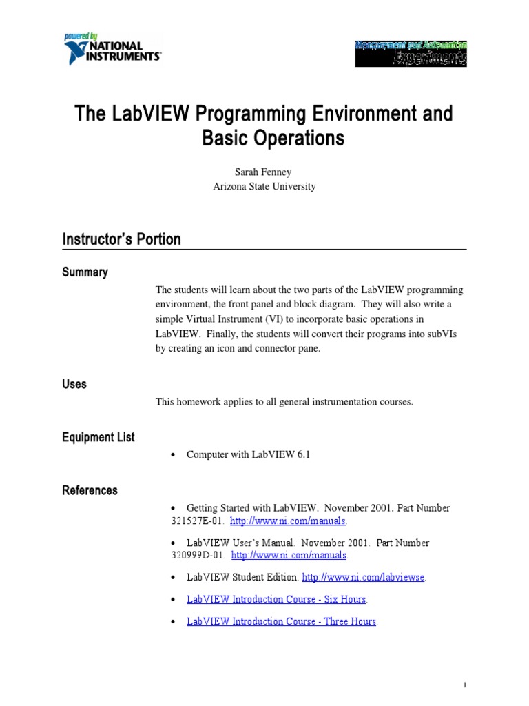 LabVIEW Programming Basics | PDF | Icon (Computing) | Computing