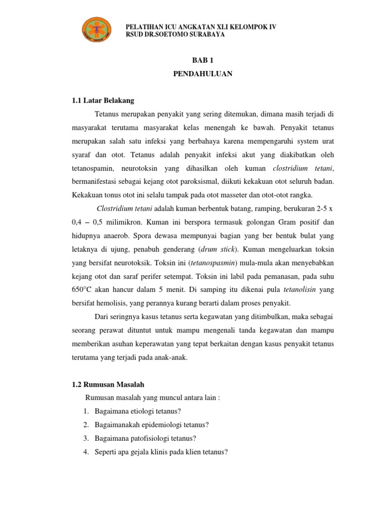 Askep Teori Tetanus | PDF