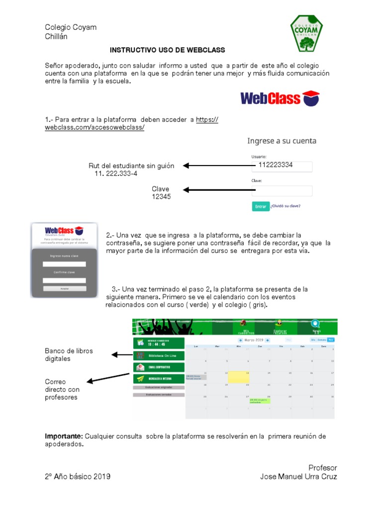 Instructivo Webclass | PDF