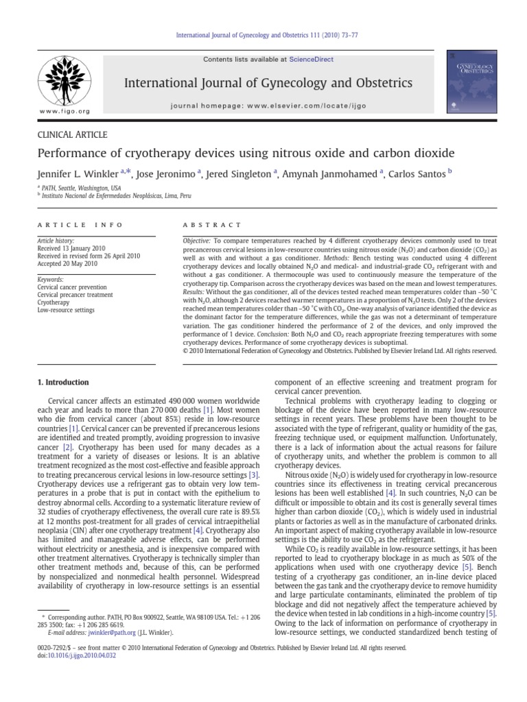 International Journal of Gynecology & Obstetrics Volume 111 Issue 1 ...