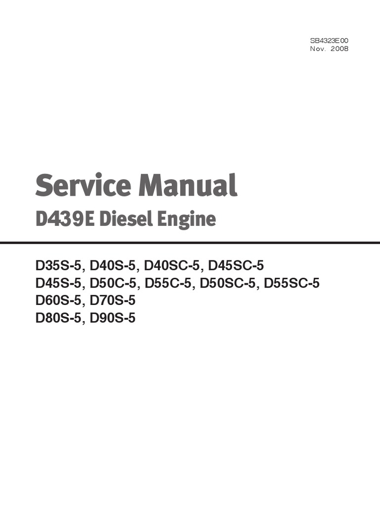 Doosan D50SC 5 EngineMaintenanceManual SB4323E00 PDF | PDF | Piston ...