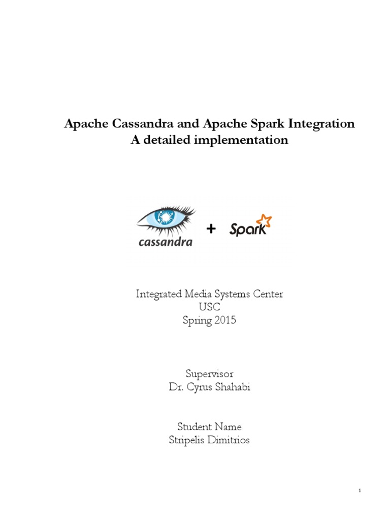 Cassandra Spark Integration Pdf Apache Spark Computer Cluster