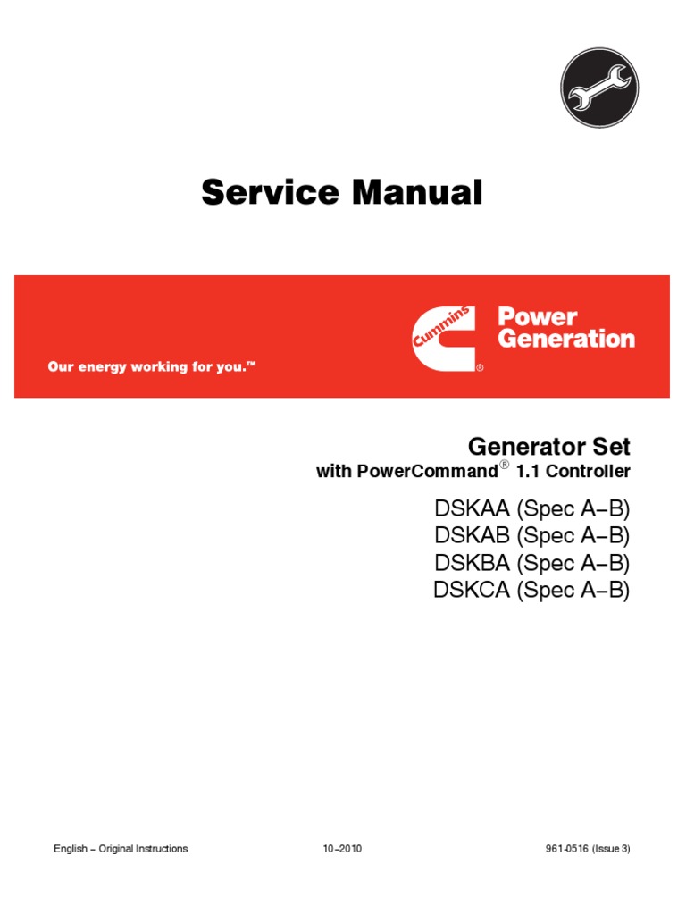Cummins Onan DSKAA Generator Set with Power Command 1.1 Controller ...