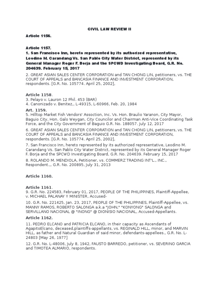 Civrev Ii Cases | PDF | Economy Of The Philippines | Financial Services