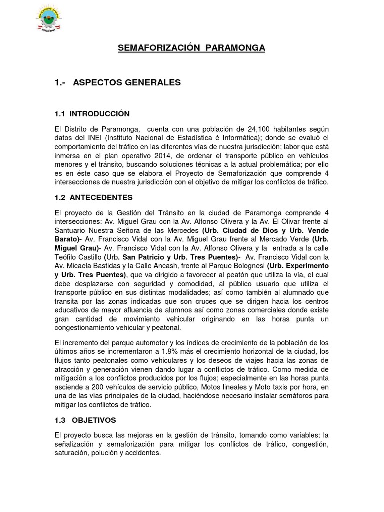 Plan de Semaforizacion | PDF | Semáforo | Diodo emisor de luz
