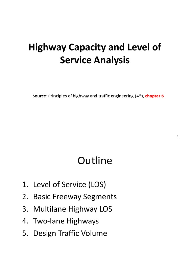 Highway Capacity and LOS Analysis Guide | PDF | Controlled Access ...