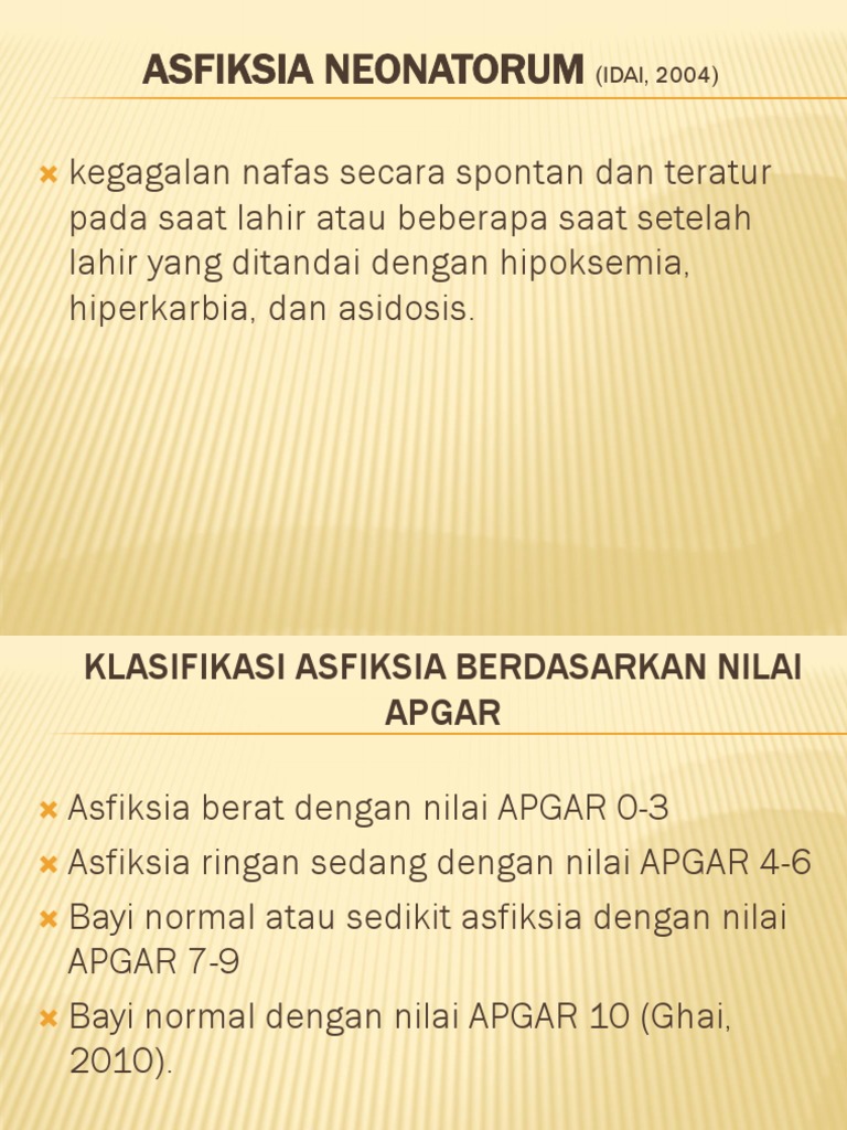 Asfiksia Neonatorum (IDAI, 2004) | PDF