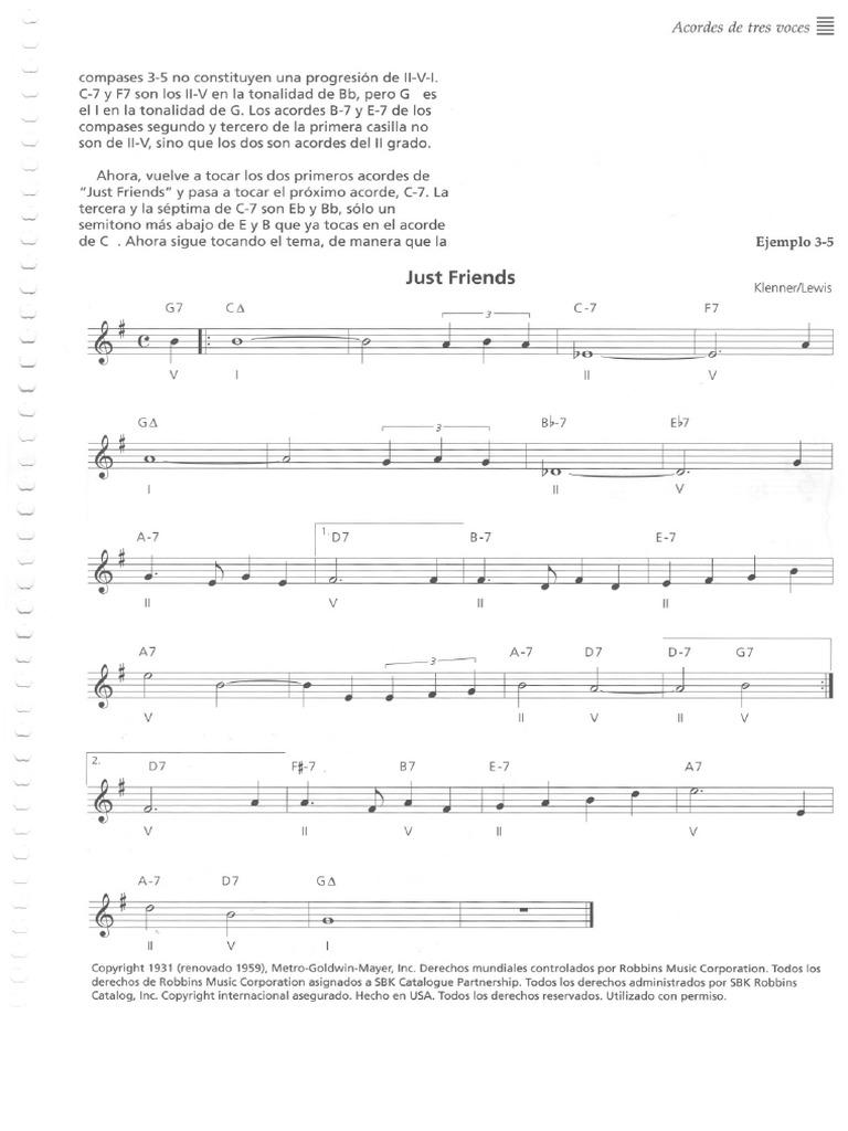 Just Friends PDF | PDF | Acorde (Música) | Tecnicas musicales