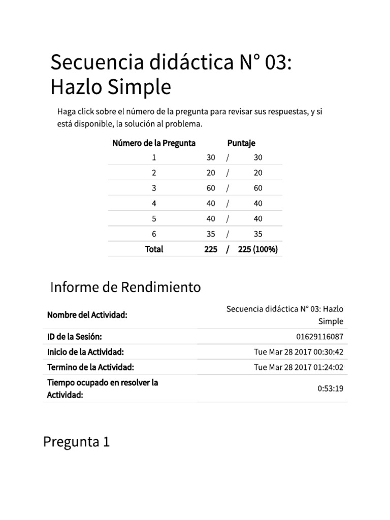 Secuencia Didáctica #03 Hazlo Simple PDF | PDF
